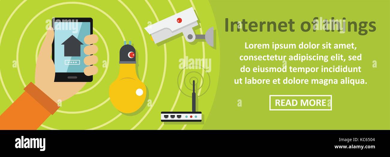 Internet of things banner horizontal concept Stock Vector Image & Art ...