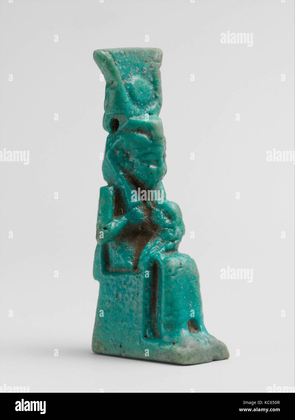Faience amulet of Isis and Horus, Late Dynastic or Hellenistic, 664–30 ...