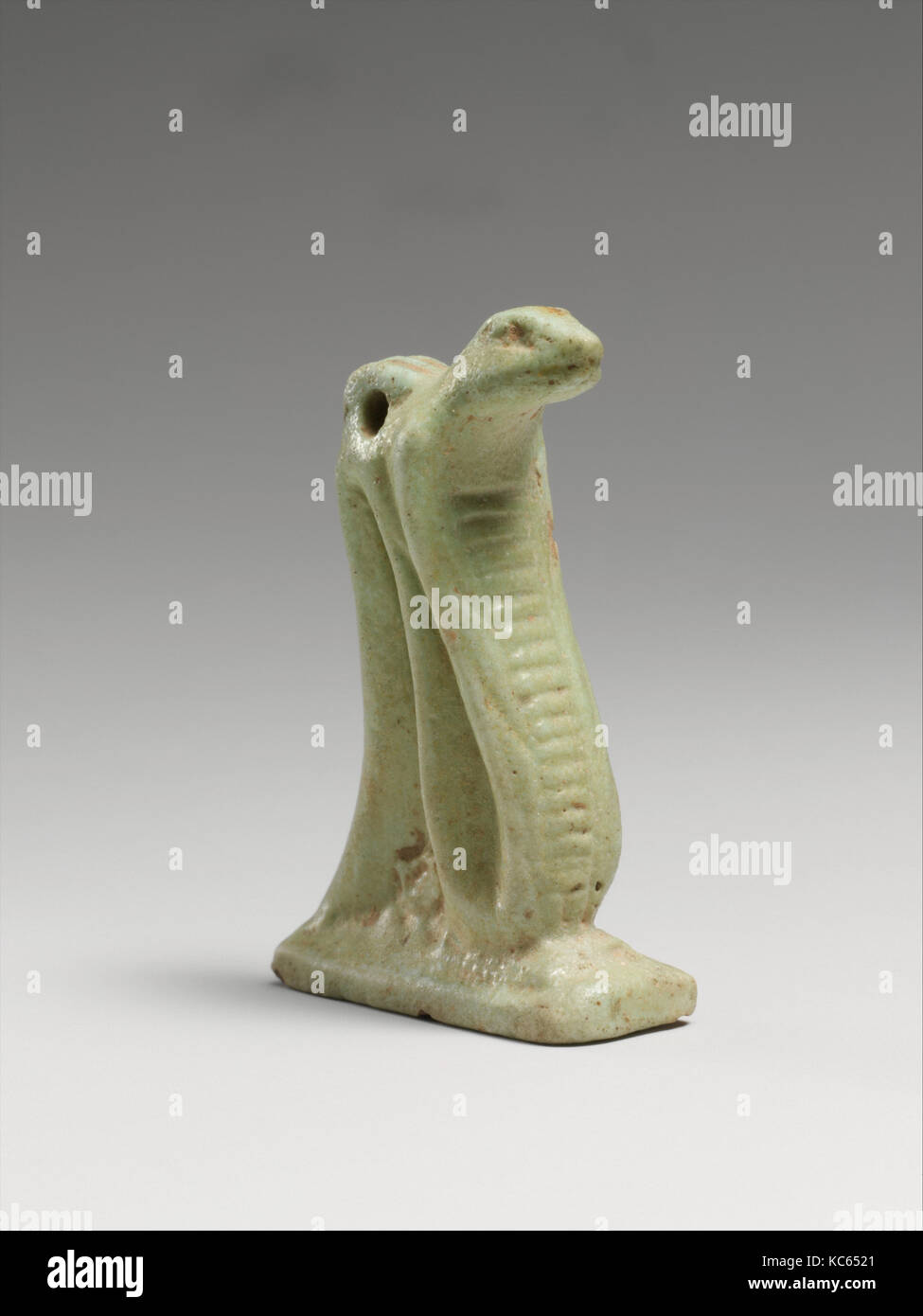 Faience snake amulet, Late Dynastic–Hellenistic, 664–30 B.C., Egyptian ...
