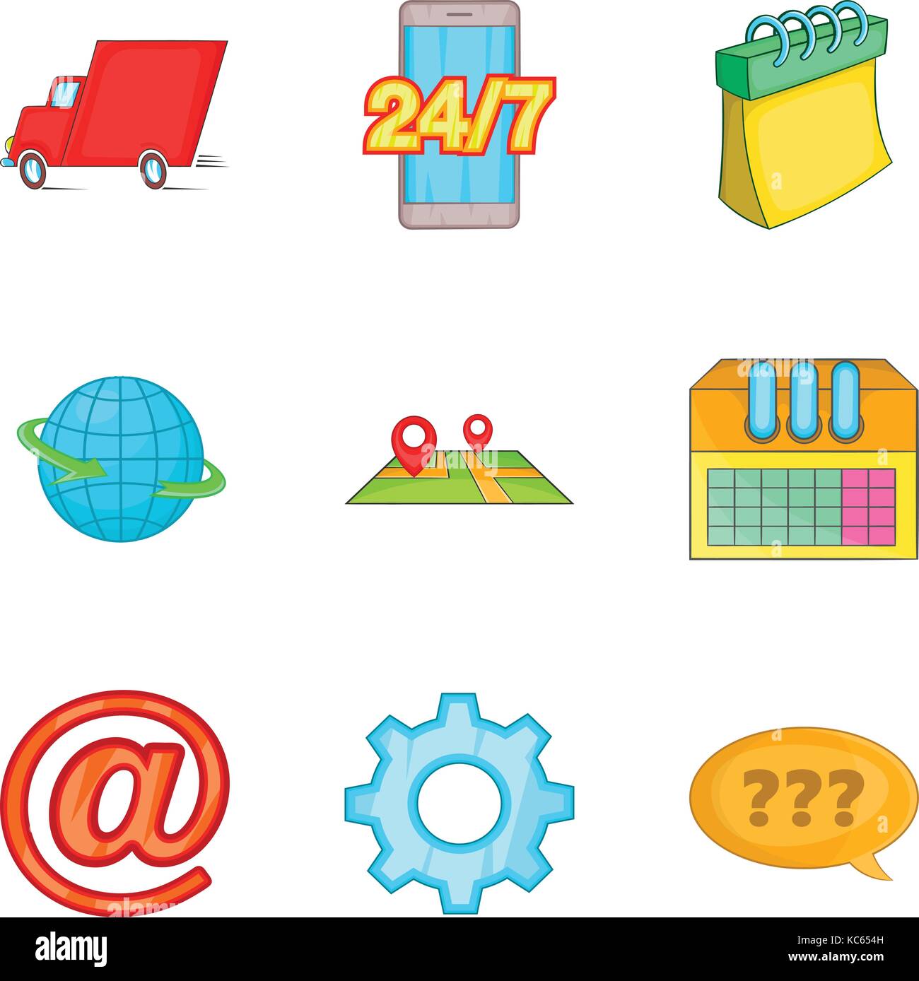 Delivery service tech in smartphone Stock Vector Images - Alamy