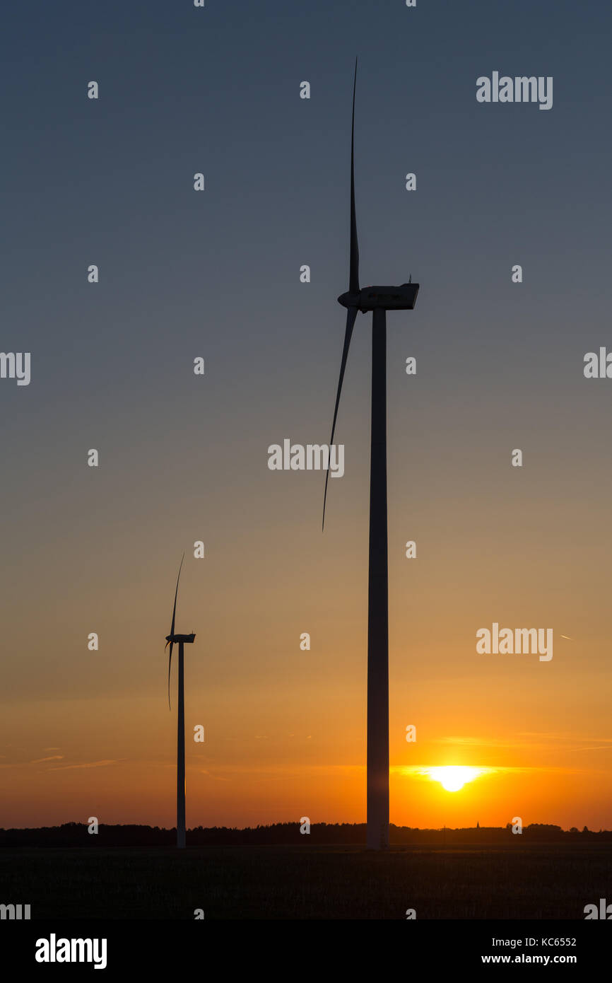Windmills in sunset light from hi-res stock photography and images - Alamy