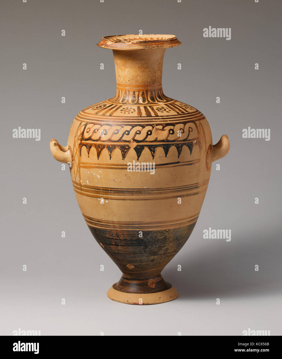 Terracotta Hadra hydria (water jar), late 3rd century B.C Stock Photo ...