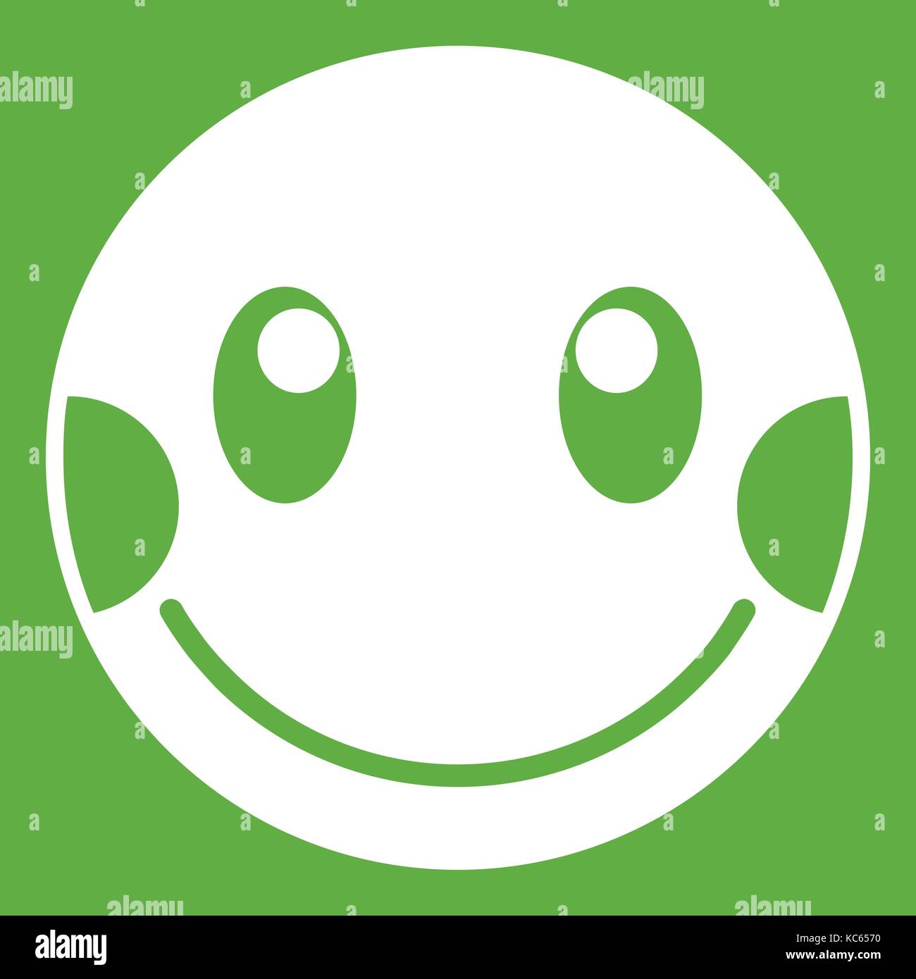 Embarrassed emoticon green Stock Vector Image & Art - Alamy