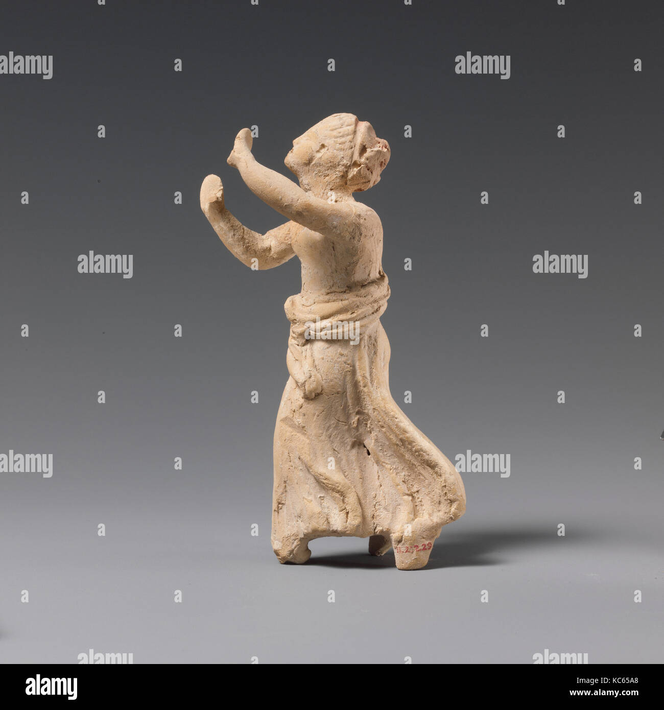 Terracotta statuette of a girl, Hellenistic, 3rd century B.C., Greek ...