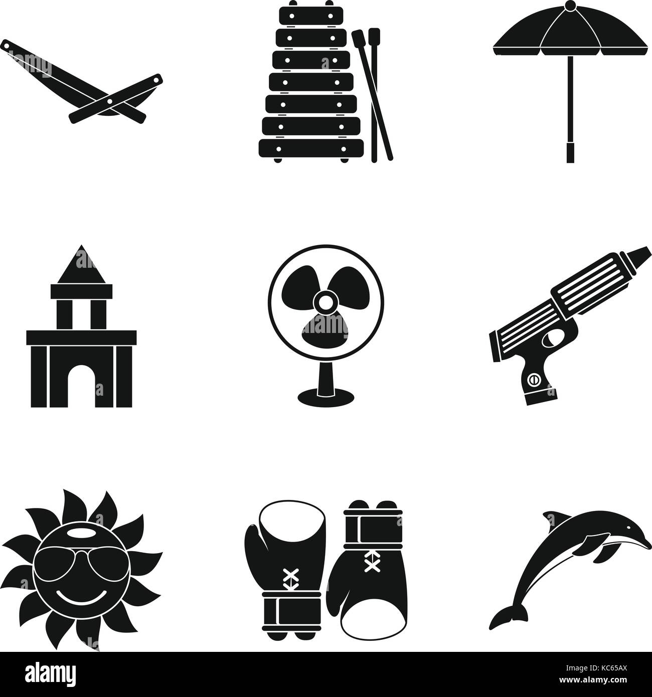 Cooling icons set, simple style Stock Vector Image & Art - Alamy