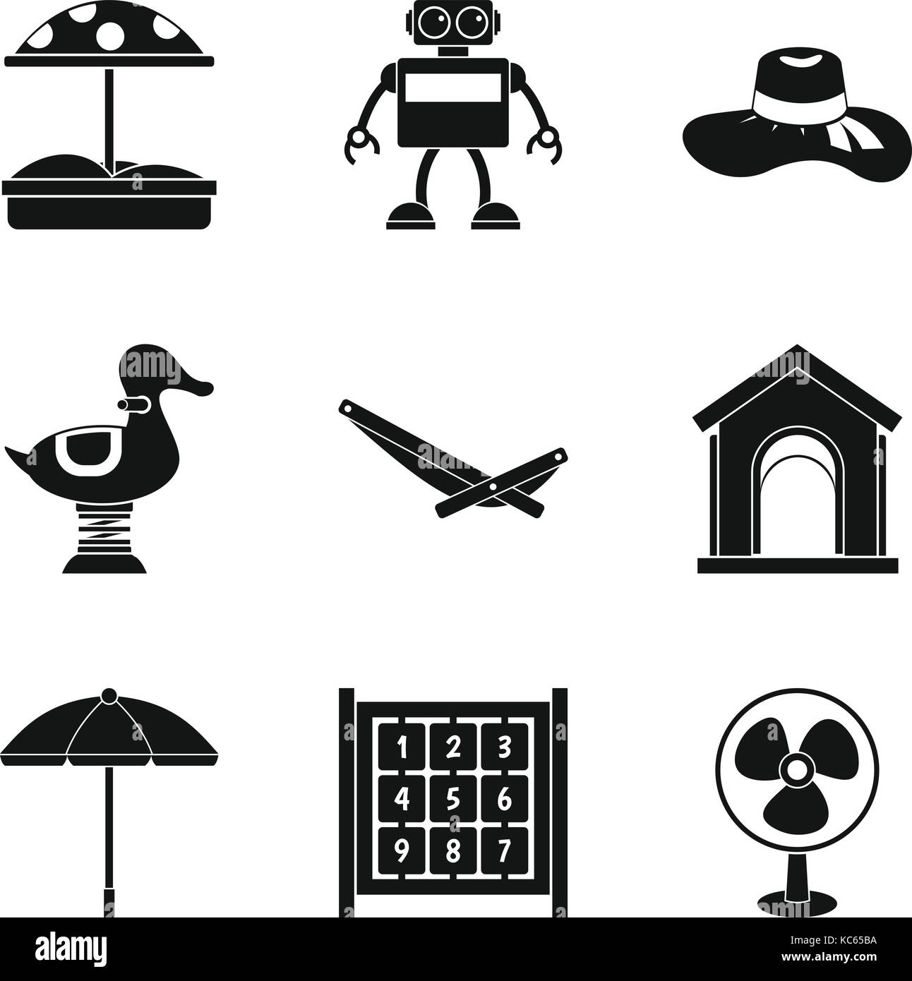 Upbringing icons set, simple style Stock Vector Image & Art - Alamy
