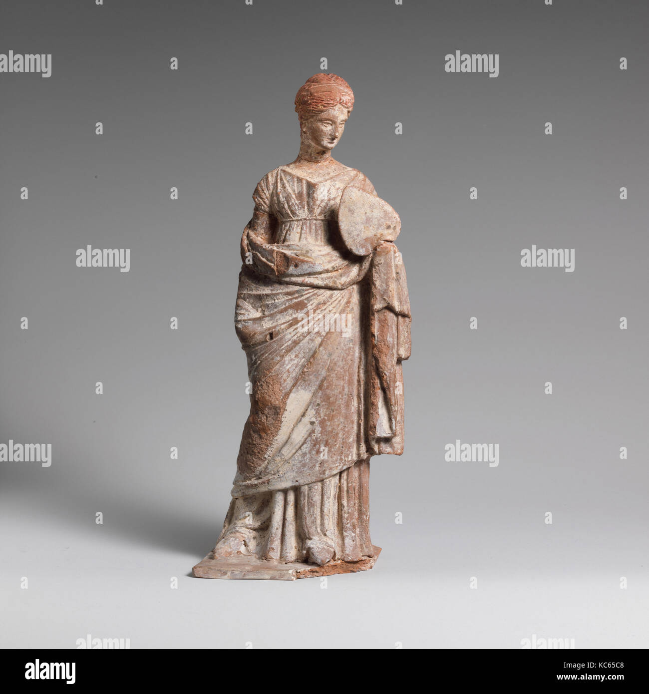 Terracotta statuette of a woman, Hellenistic, ca. 300 B.C., Greek ...