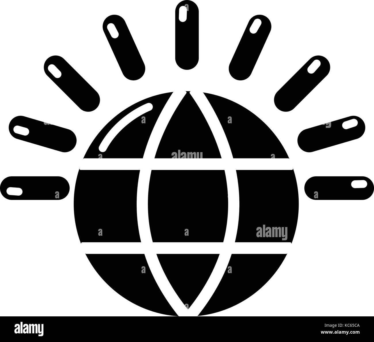 Global communication icon, simple black style Stock Vector Image & Art ...