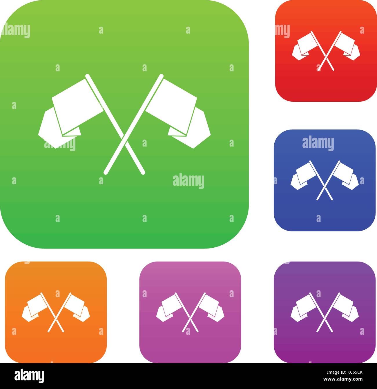 Crossed flags set color collection Stock Vector Image & Art - Alamy