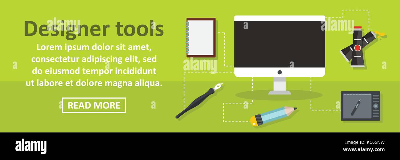 Designer tools banner horizontal concept Stock Vector Image & Art - Alamy
