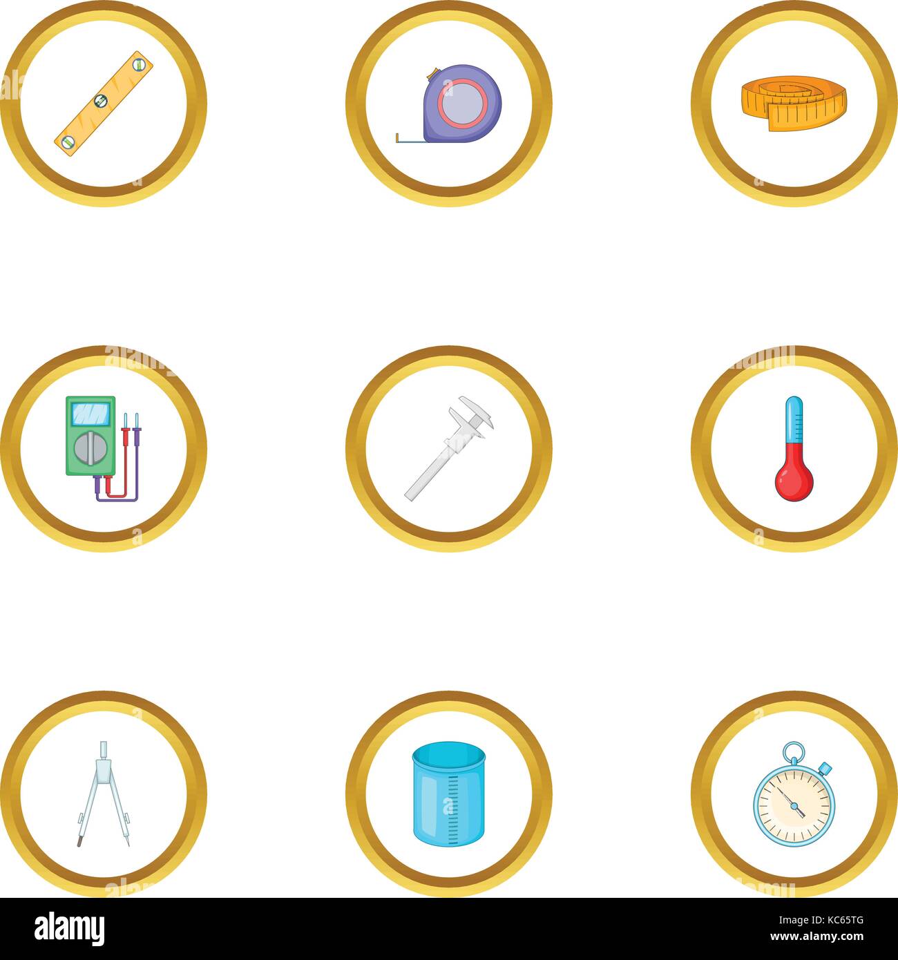 Measuring device icons set, cartoon style Stock Vector Image & Art - Alamy