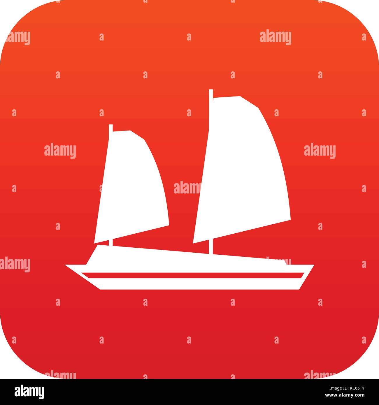 Vietnamese junk boat icon digital red Stock Vector Image & Art - Alamy