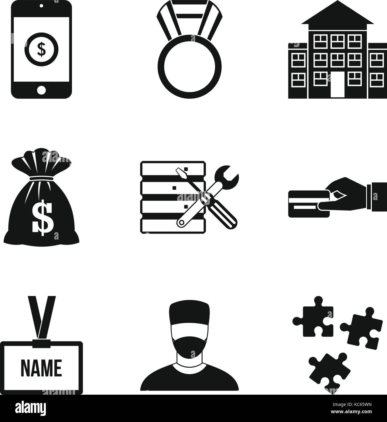 Big salary icons set, simple style Stock Vector Image & Art - Alamy