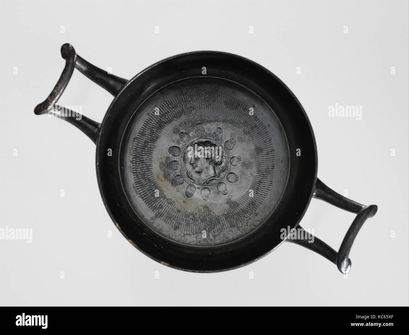 Terracotta stemless kylix (drinking cup), late 4th–3rd century B.C ...
