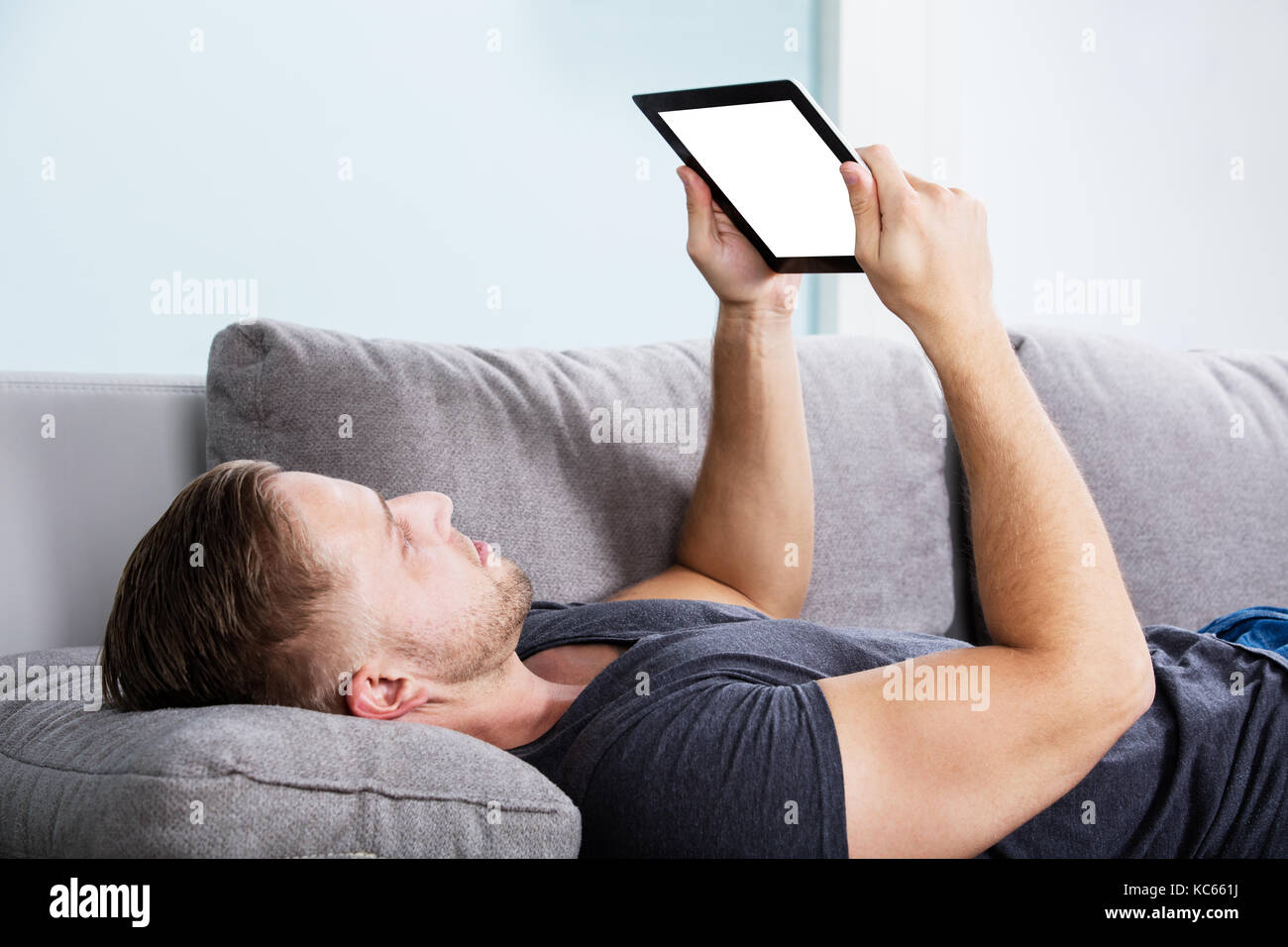 Man Watching Computer Screen High Resolution Stock Photography and ...