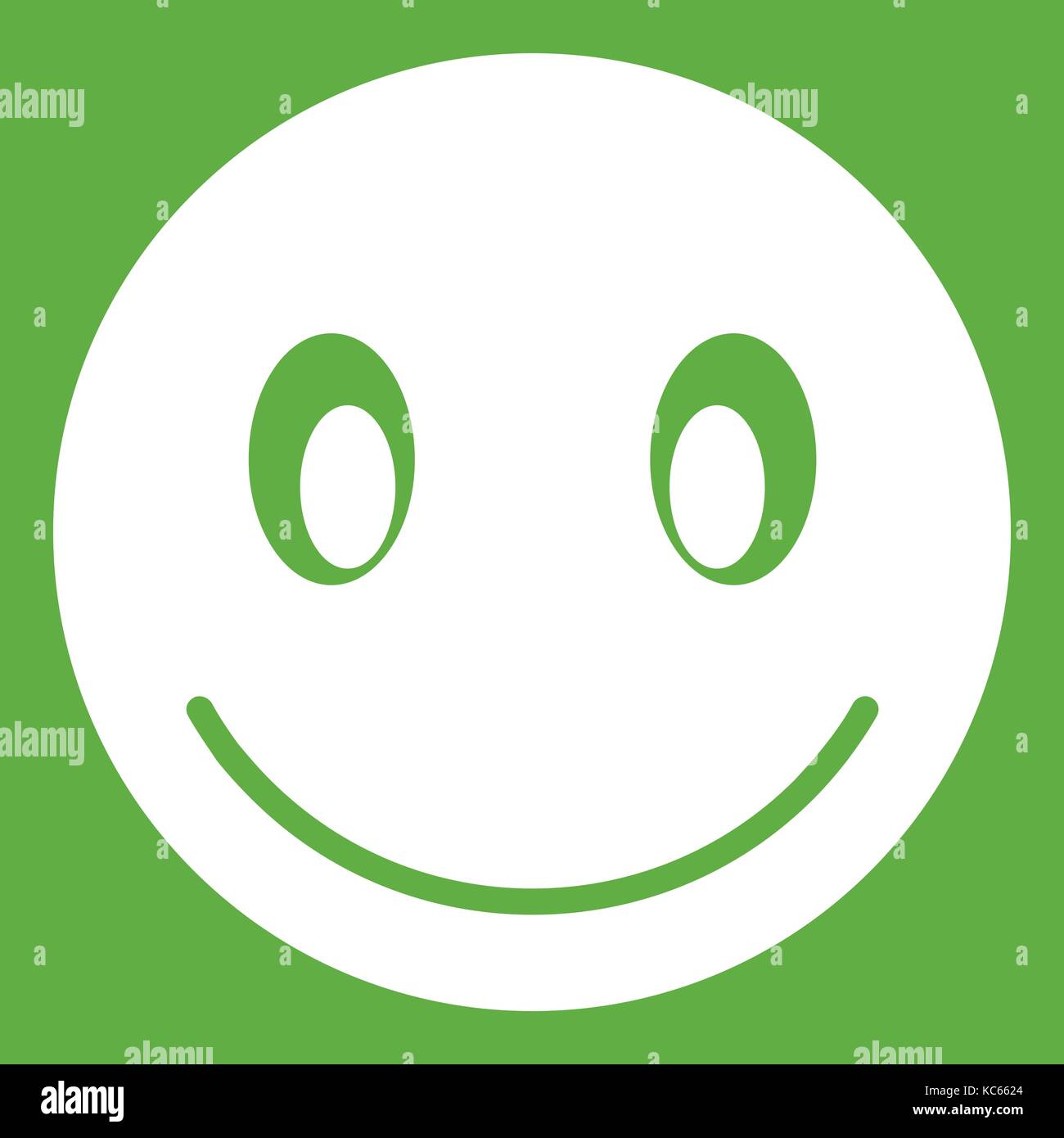 Smiling emoticon green Stock Vector Image & Art - Alamy