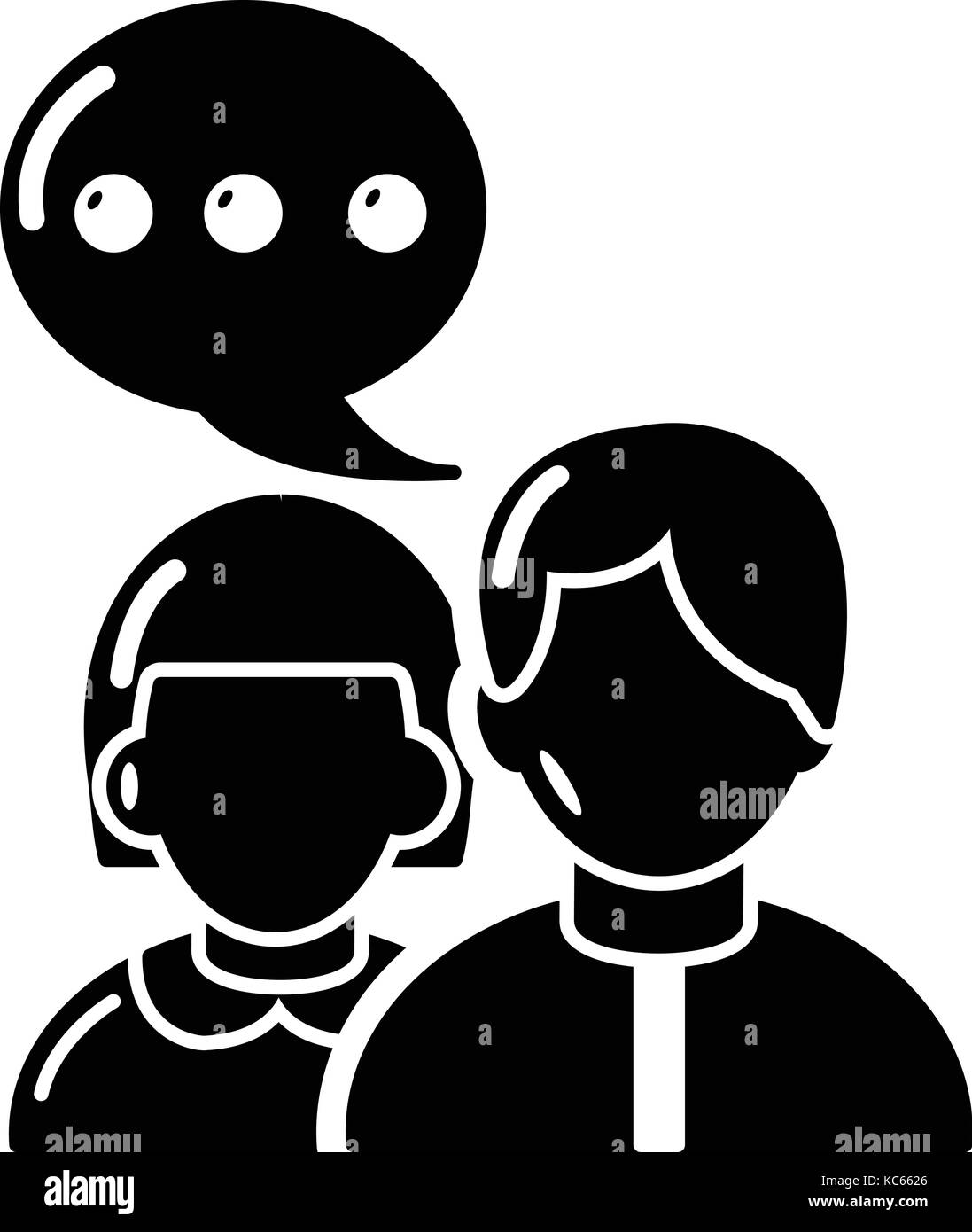 People conversation icon, simple black style Stock Vector Image & Art ...