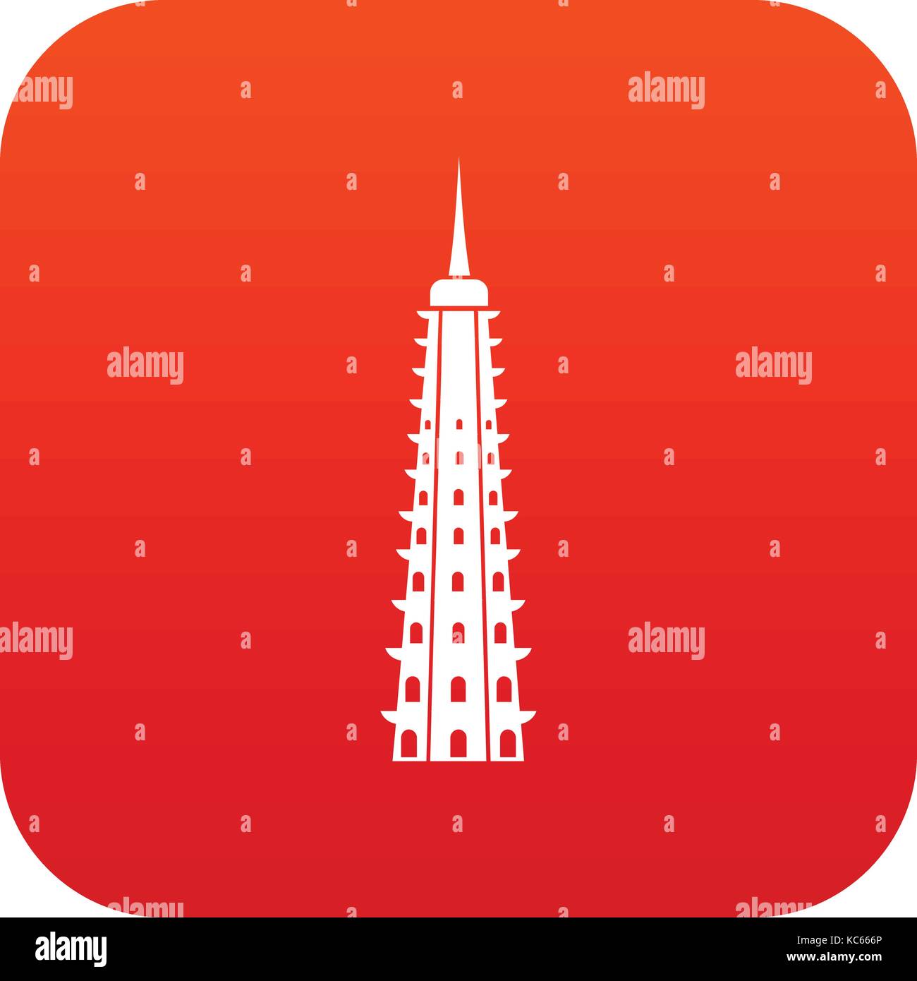 Temple icon digital red Stock Vector Image & Art - Alamy