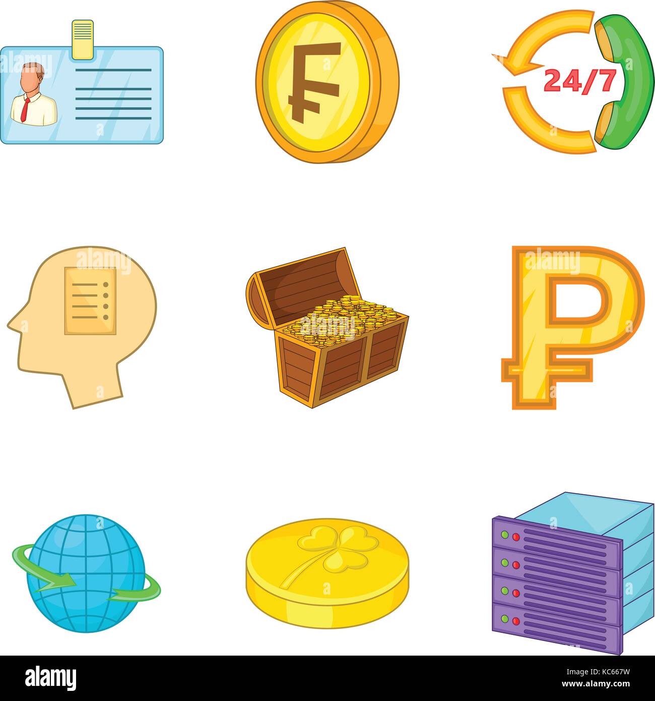 Thrift icons set, cartoon style Stock Vector Image & Art - Alamy