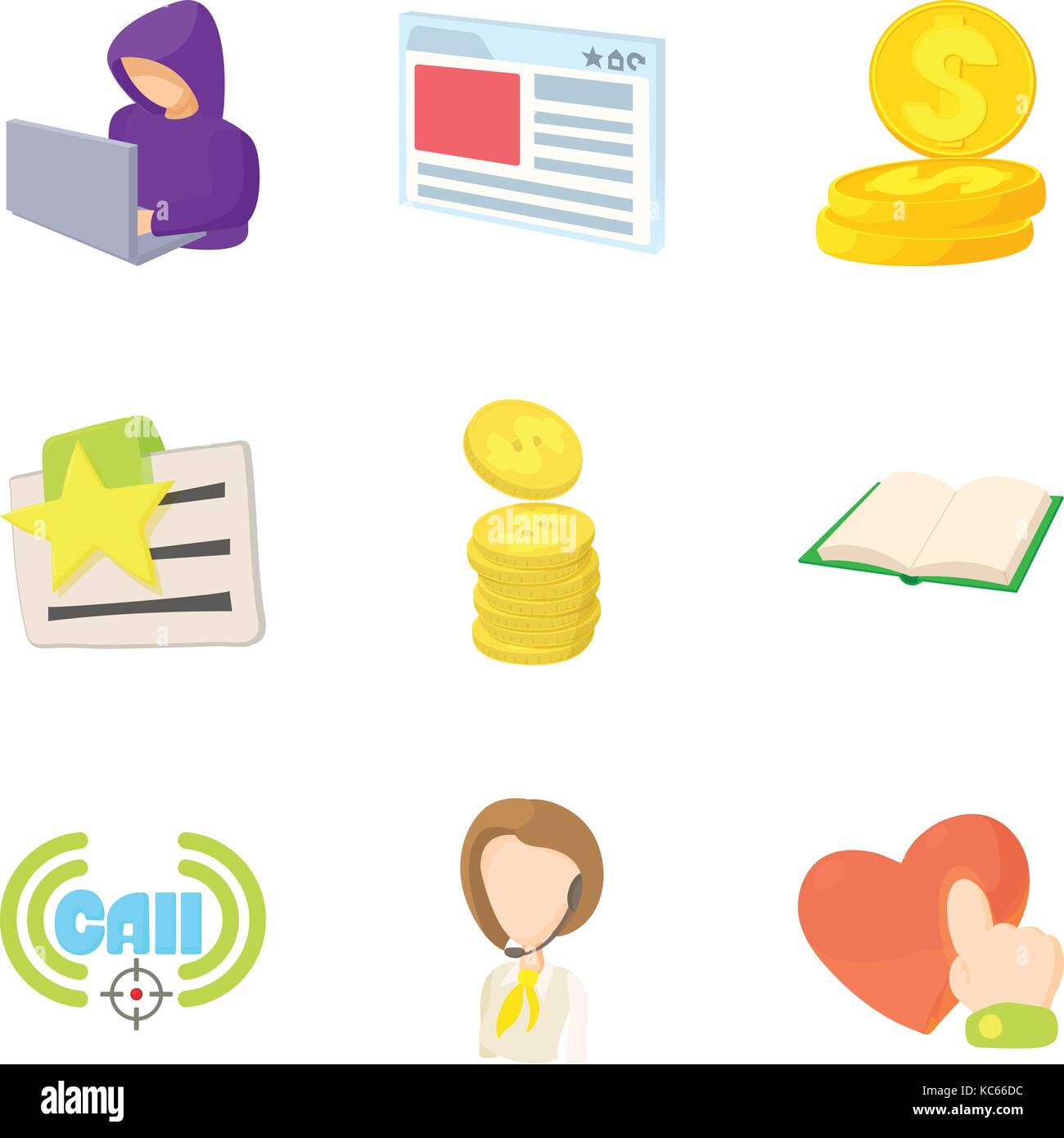 Sale of data icons set, cartoon style Stock Vector Image & Art - Alamy