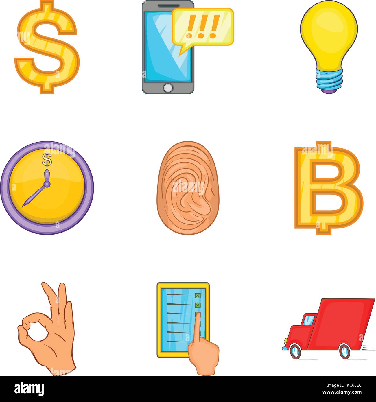 Grub icons set, cartoon style Stock Vector Image & Art - Alamy