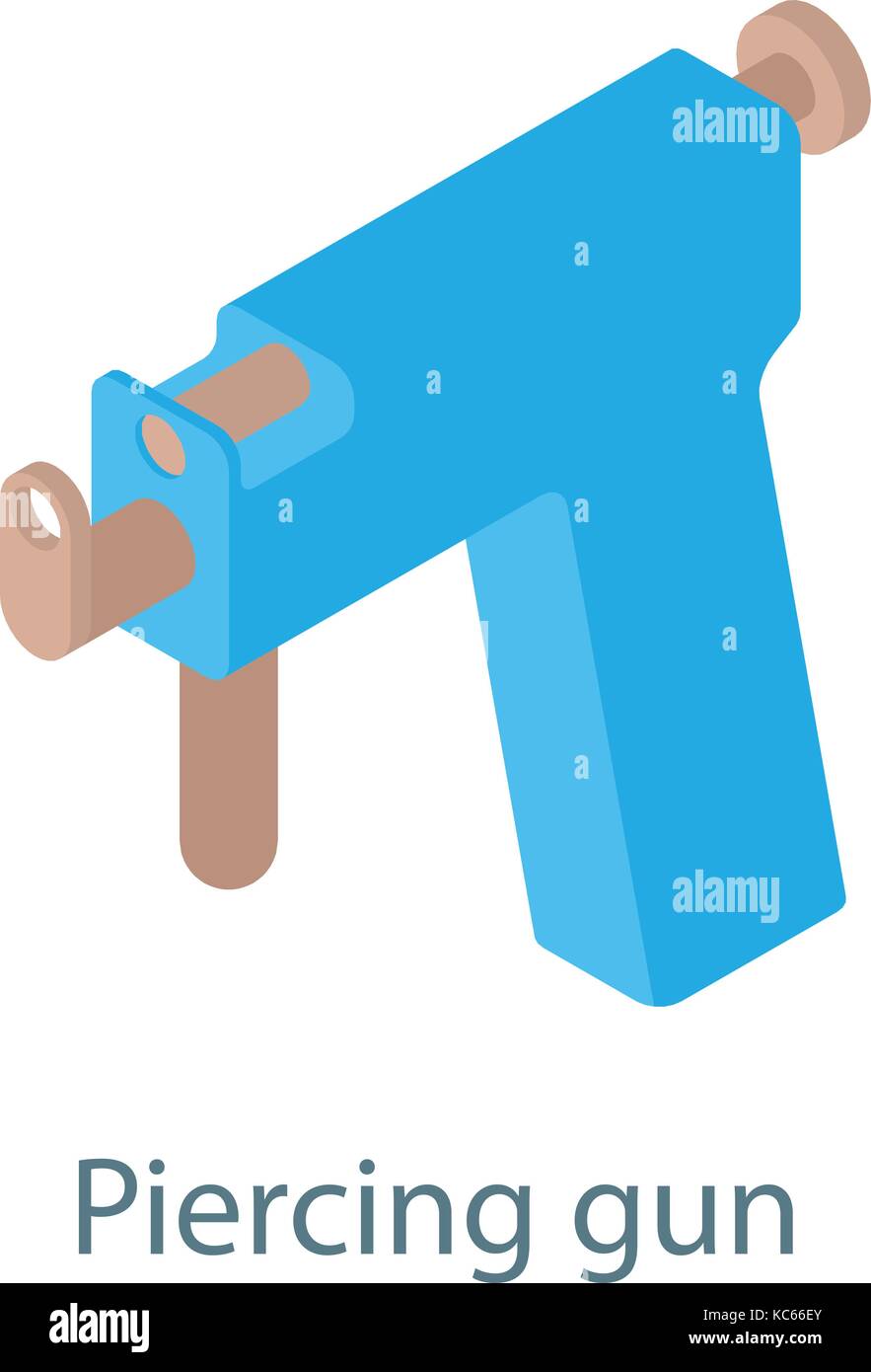 Piercing gun icon, isometric 3d style Stock Vector Image & Art - Alamy