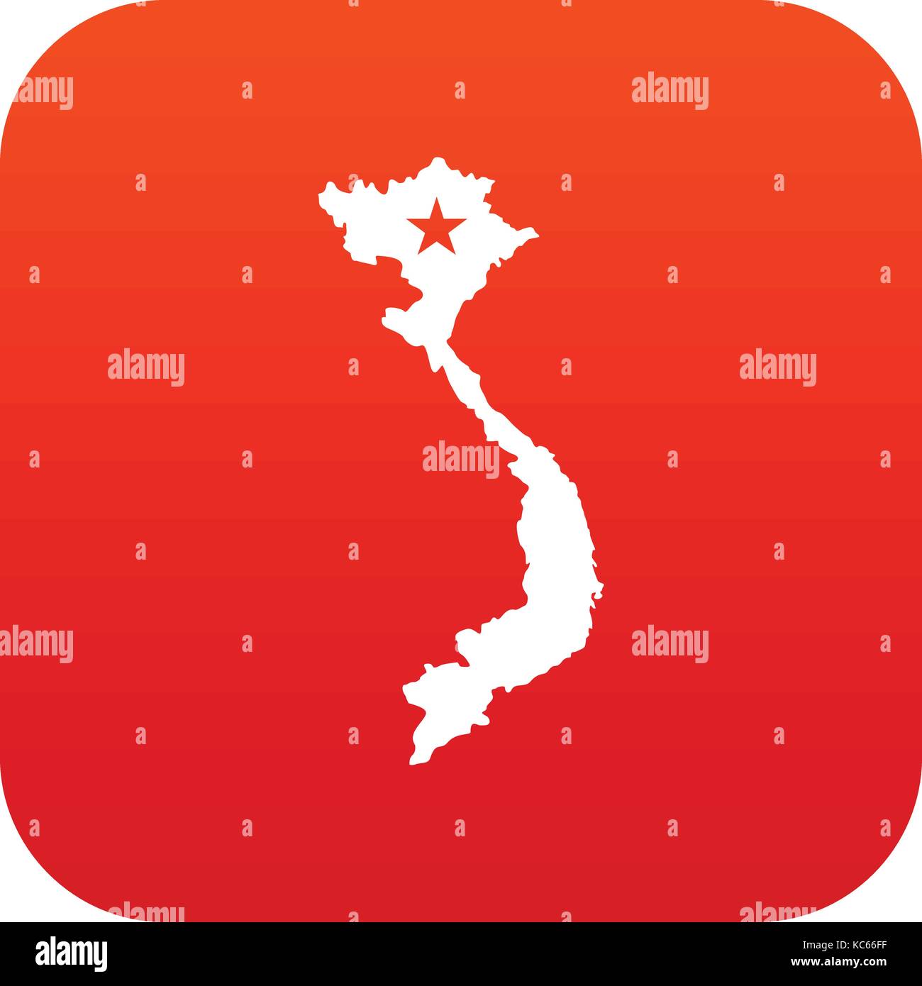 Vietnam map icon digital red Stock Vector Image & Art - Alamy
