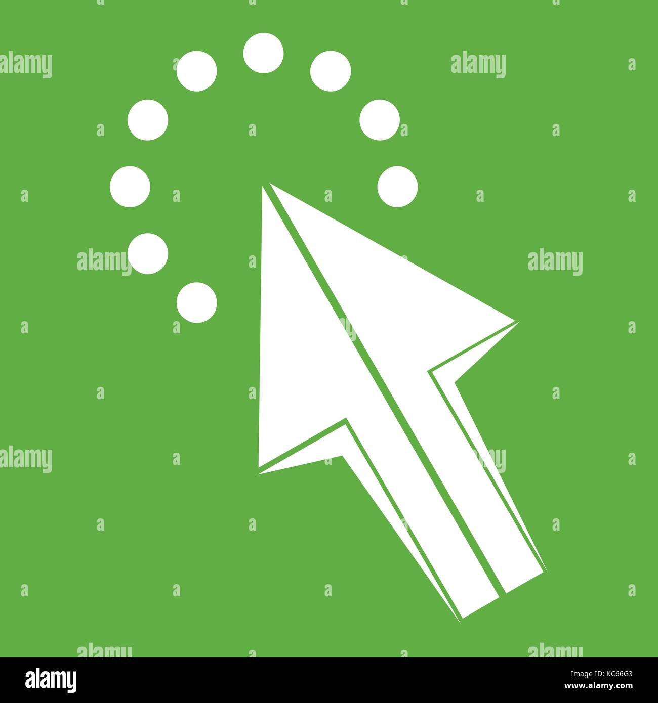 Click icon green Stock Vector Image & Art - Alamy