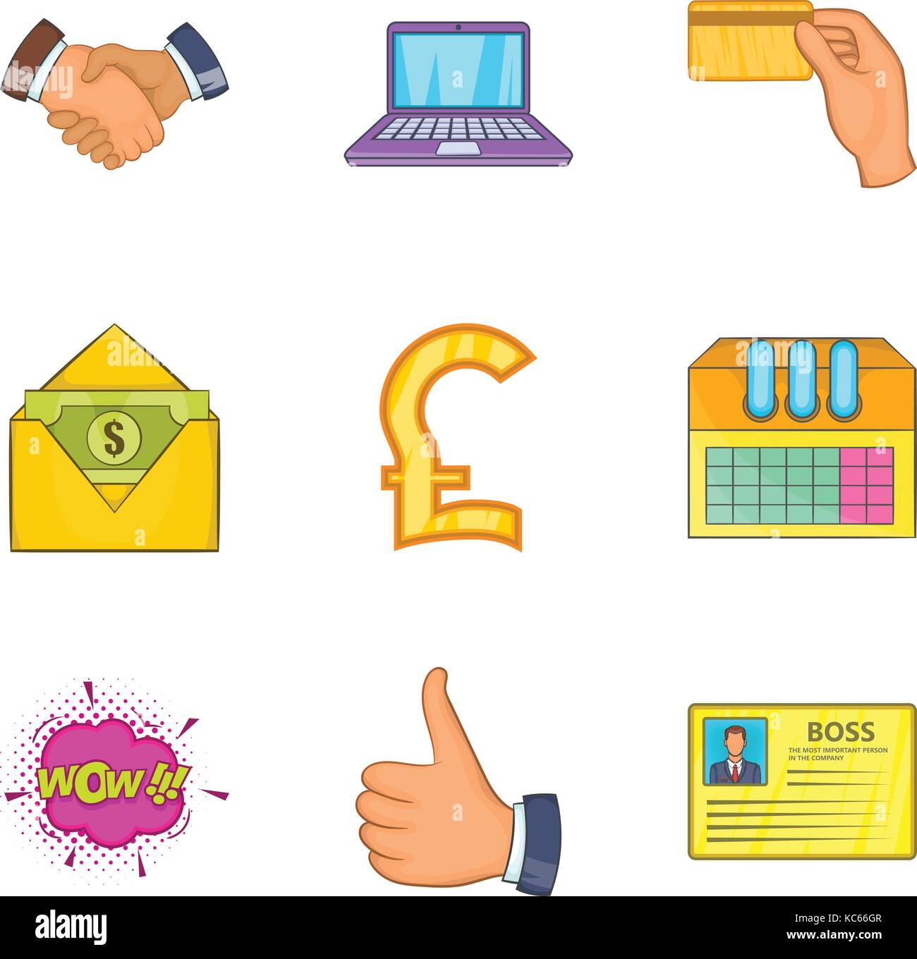 Bribe icons set, cartoon style Stock Vector Image & Art - Alamy