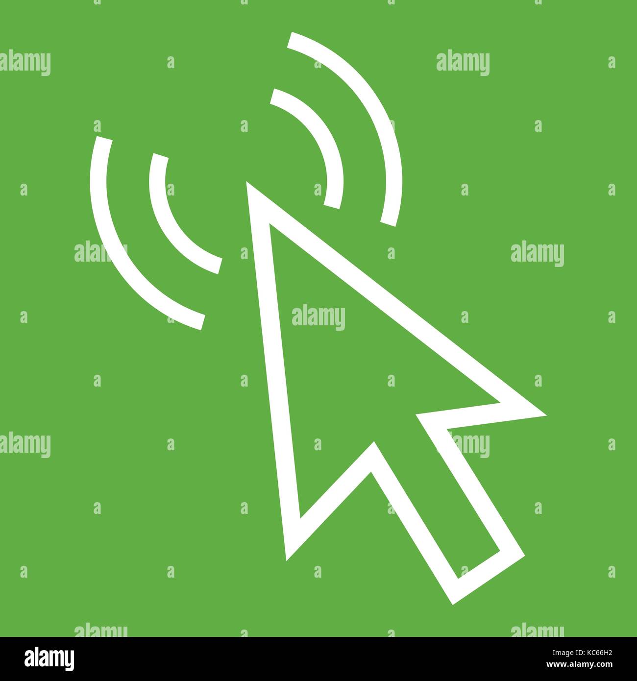 Click icon green Stock Vector Image & Art - Alamy