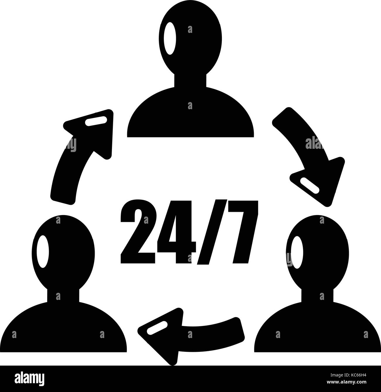 Support 24 7 icon, simple black style Stock Vector Image & Art - Alamy