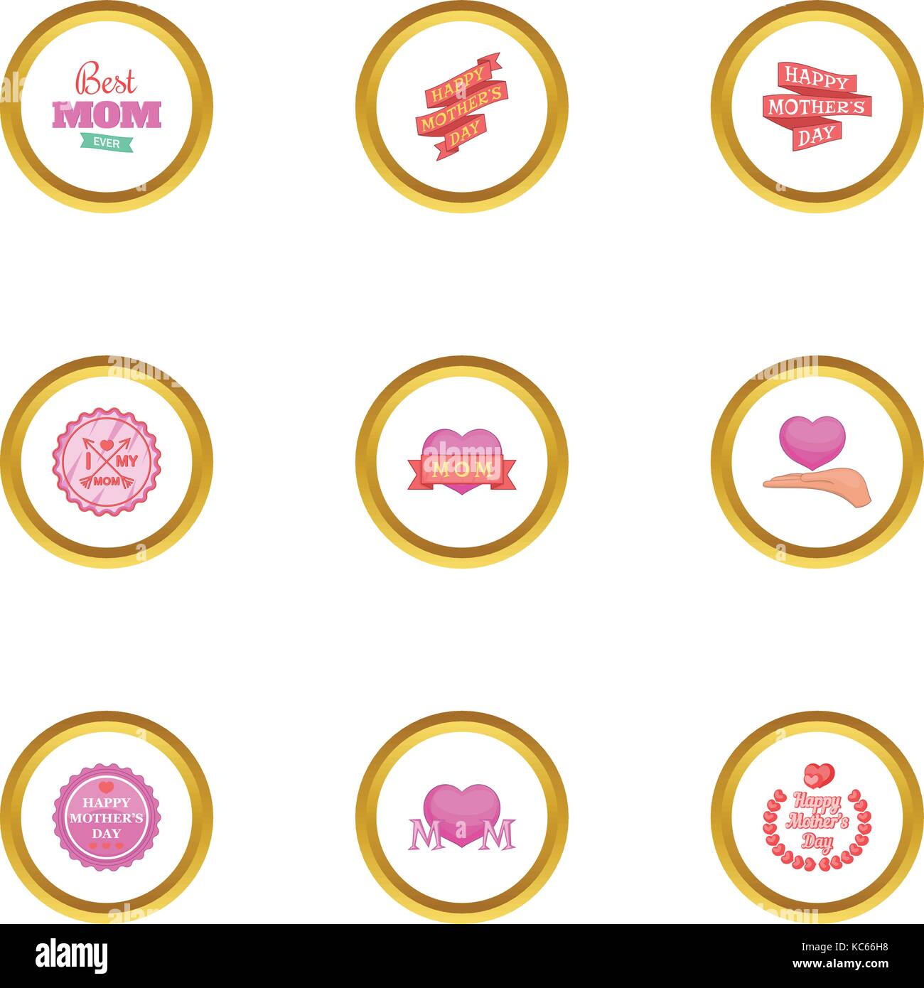 Best mom ever icon cartoon hi-res stock photography and images - Alamy