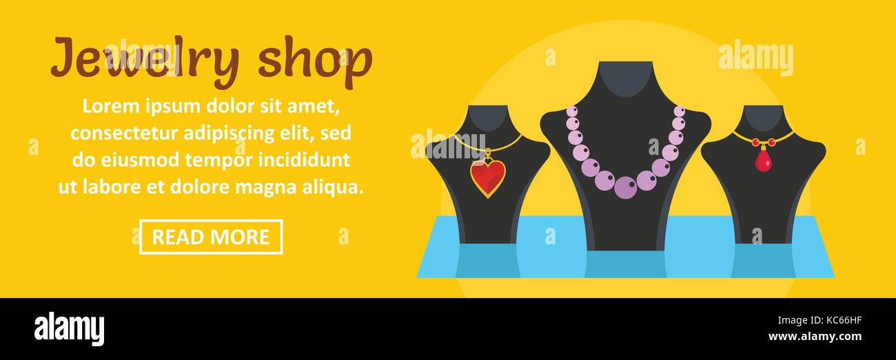 Jewelry shop banner horizontal concept Stock Vector Image & Art - Alamy