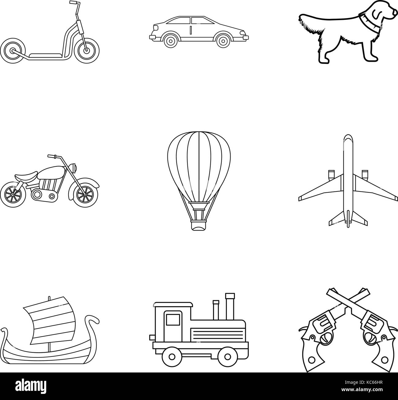 Boarding school icons set, outline style Stock Vector Image & Art - Alamy