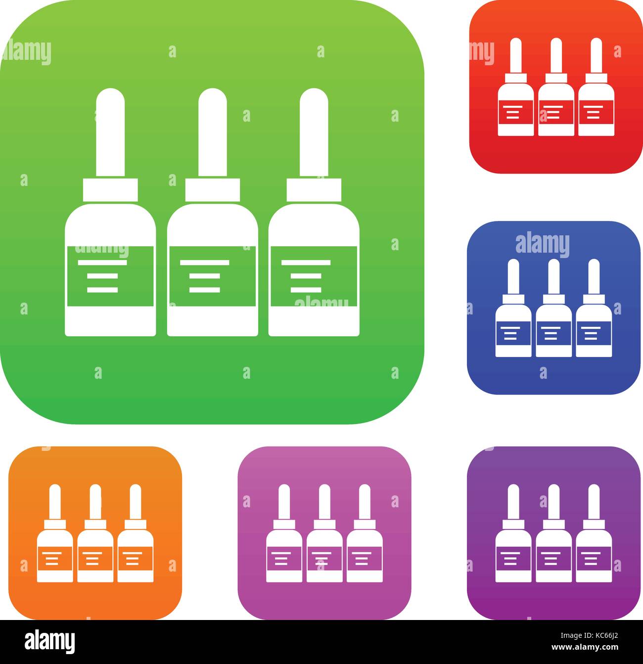 Three tattoo ink bottles set color collection Stock Vector Image & Art ...
