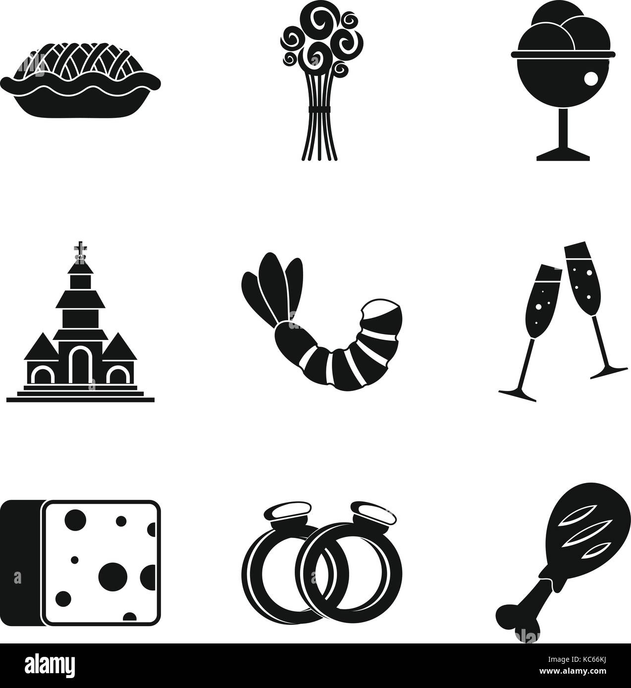 Glad icons set, simple style Stock Vector Image & Art - Alamy
