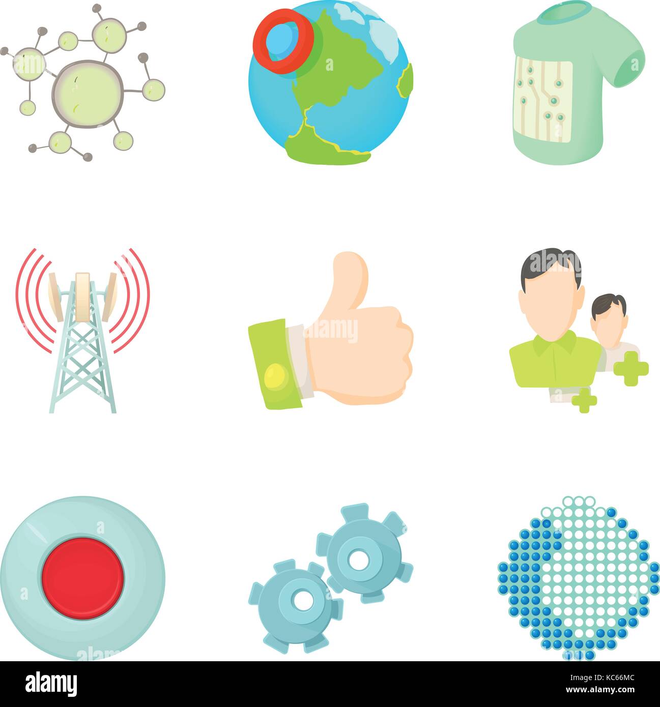 World Internet icons set, cartoon style Stock Vector Image & Art - Alamy