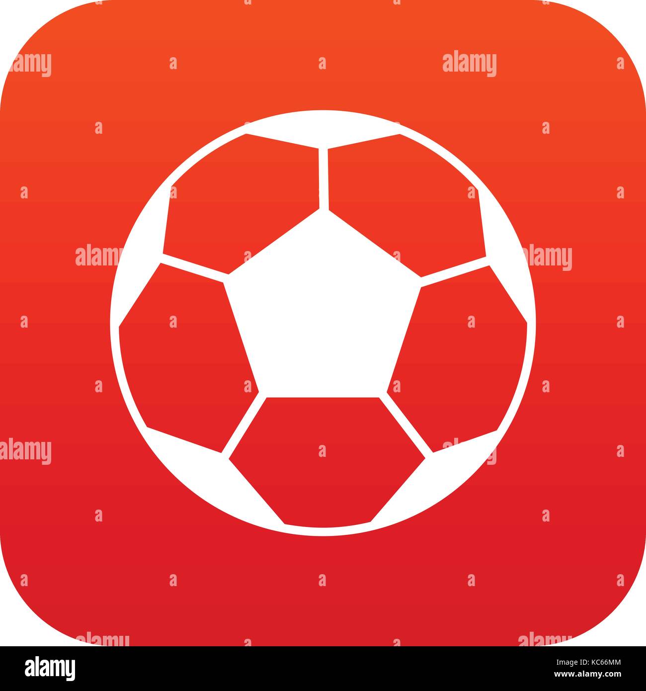 Soccer ball icon digital red Stock Vector Image & Art - Alamy