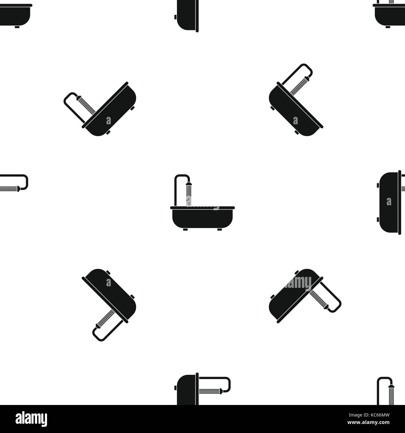 Bathroom pattern seamless black Stock Vector Image & Art - Alamy