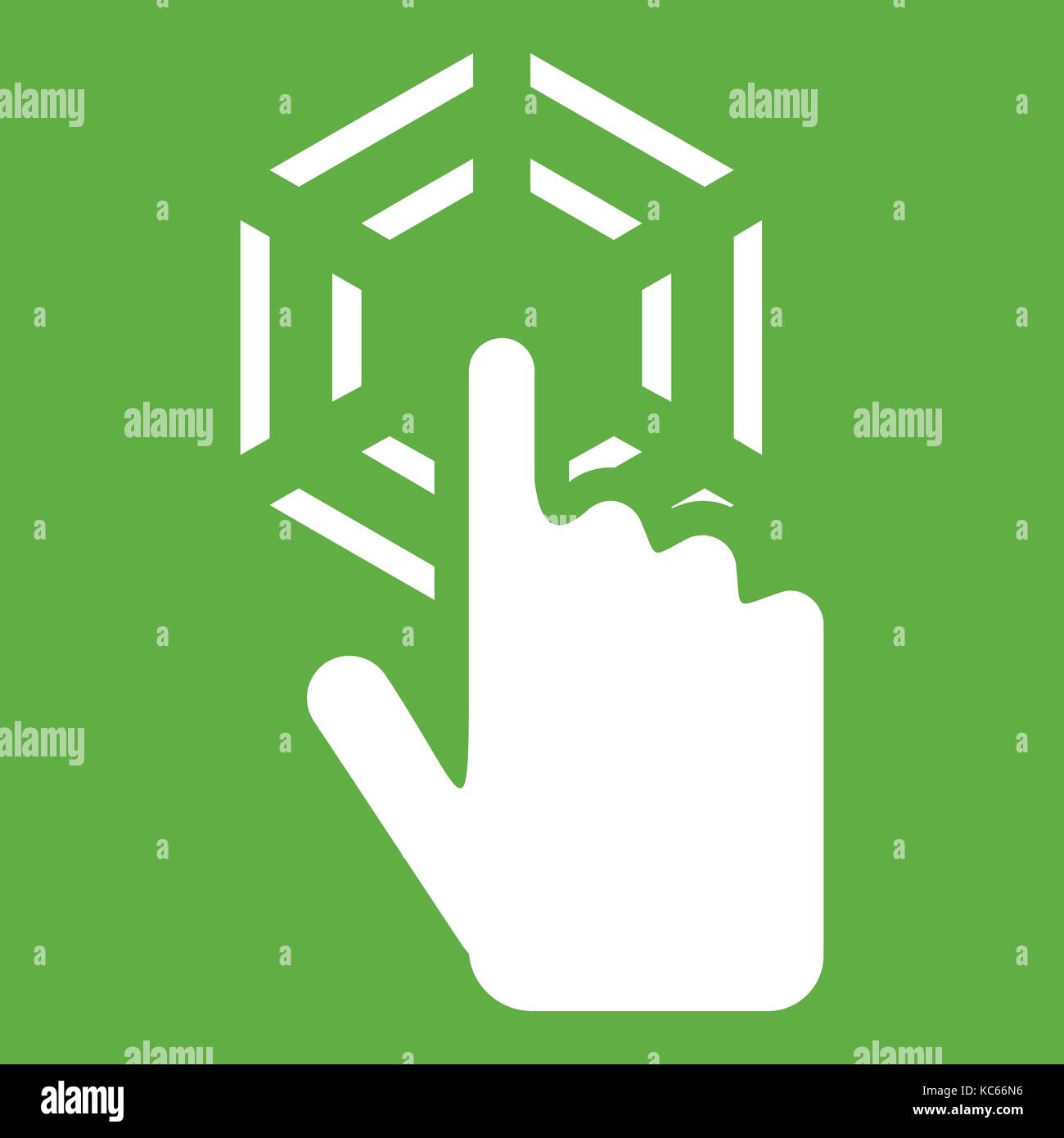 Click icon green Stock Vector Image & Art - Alamy