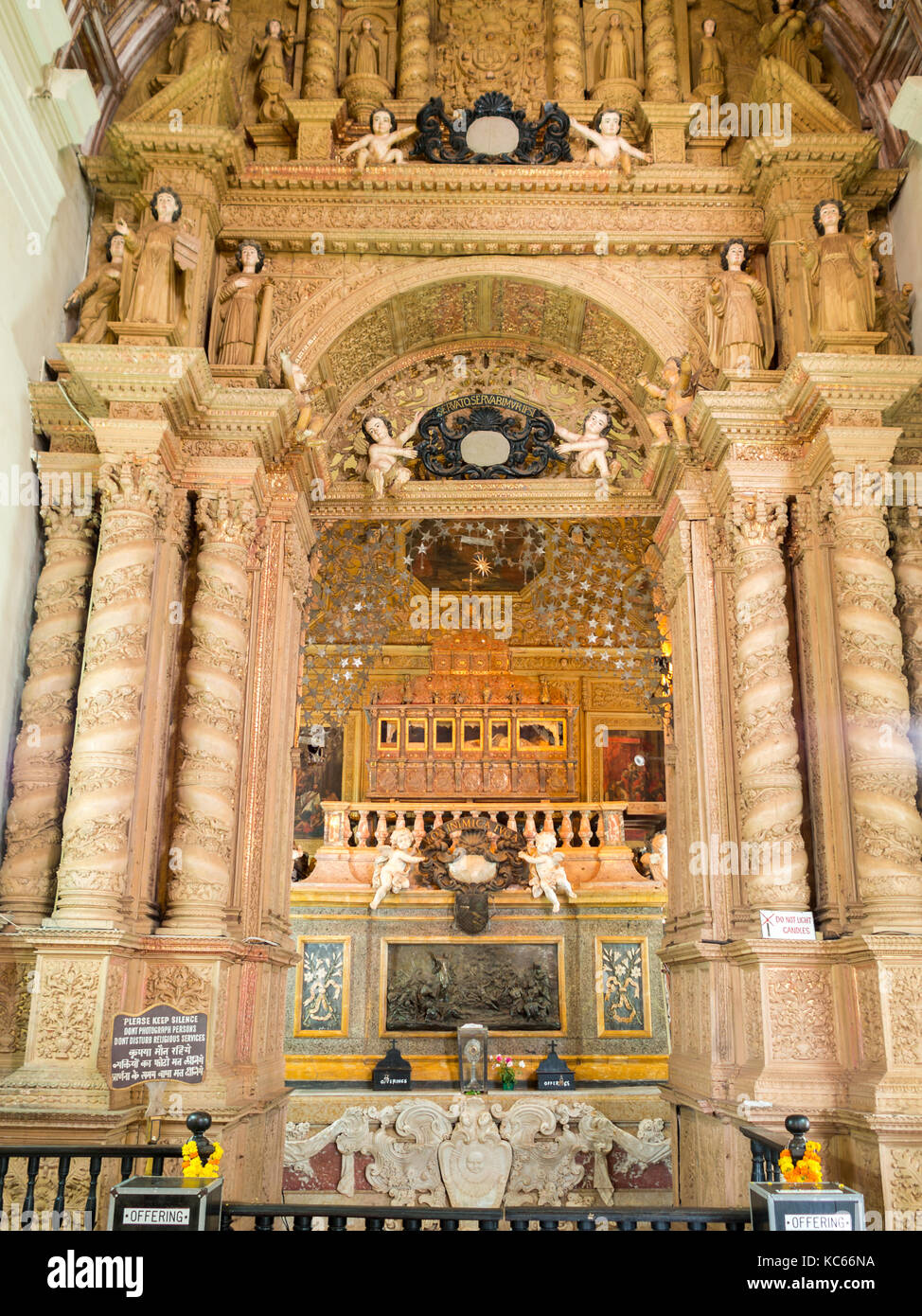 Altar of Saint Francis Xavier in Basilica of Bom Jesus, Old Goa Stock ...