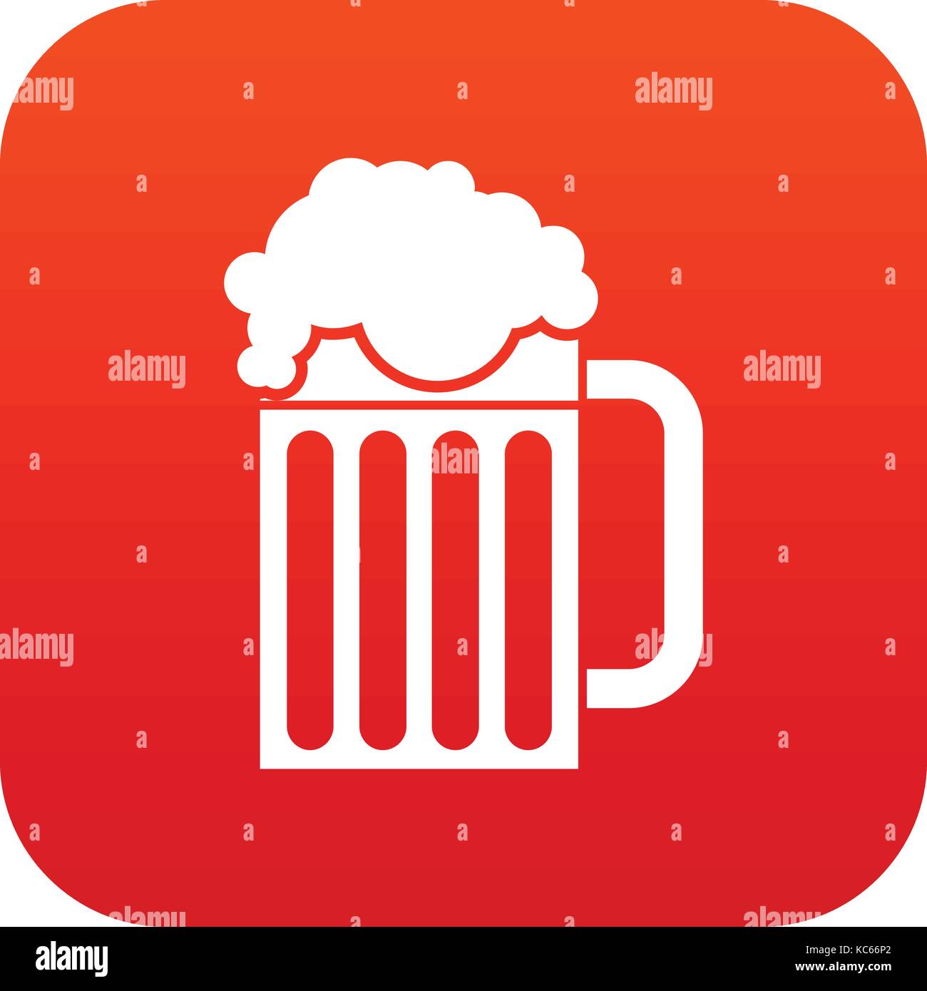 Beer mug icon digital red Stock Vector Image & Art - Alamy