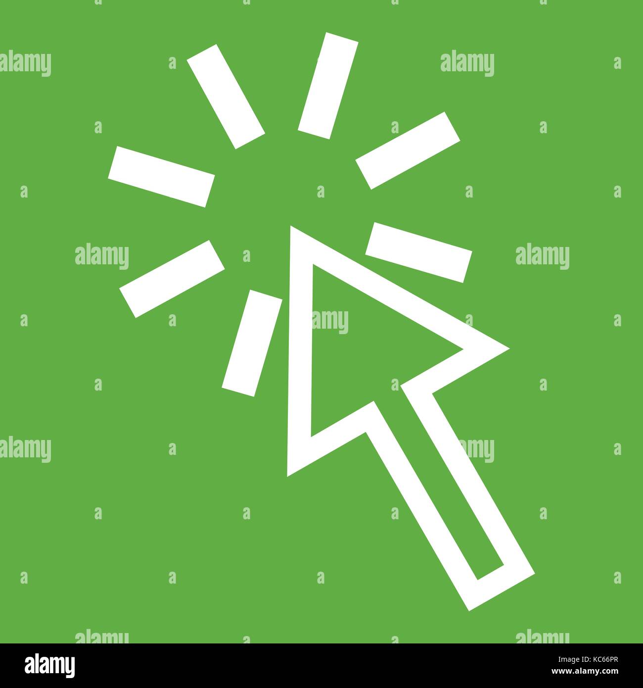 Click icon green Stock Vector Image & Art - Alamy