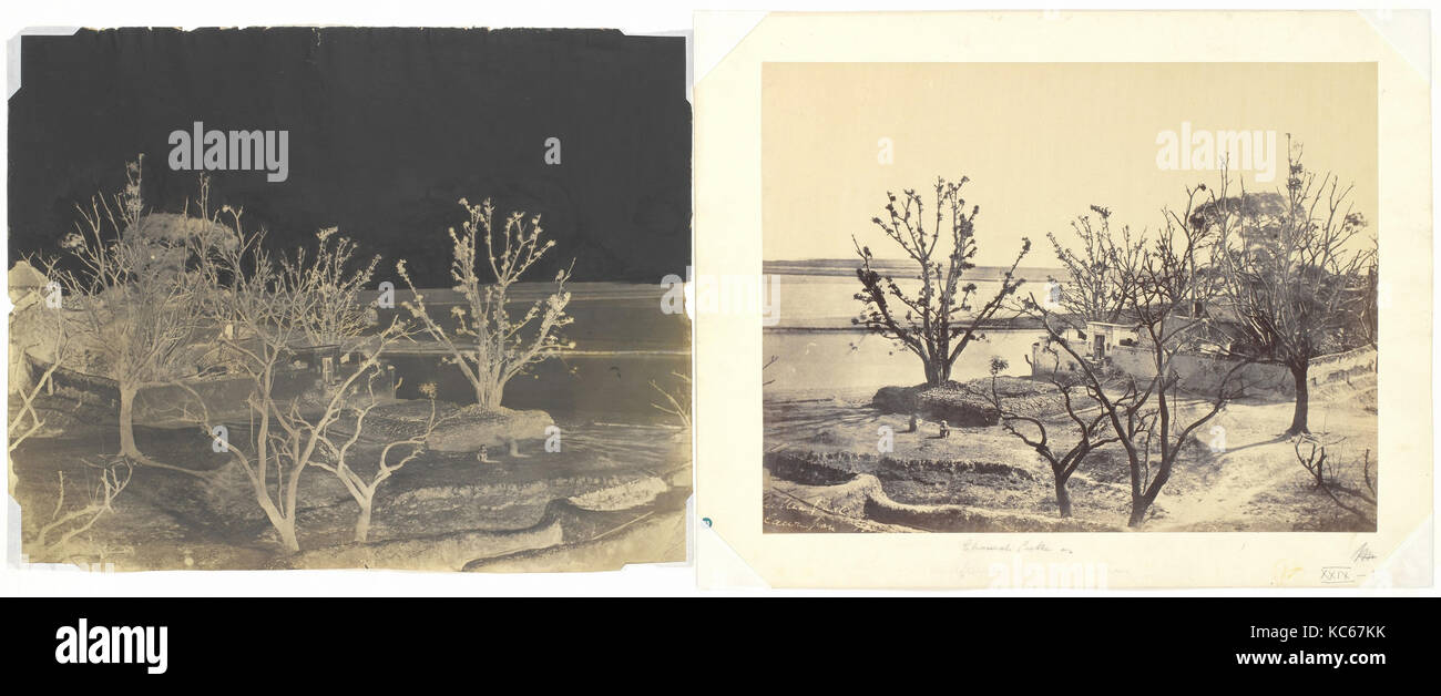 Suttee Ghat Cawnpore, 1858, Waxed paper negative, Image: 38 x 48 cm (14 ...