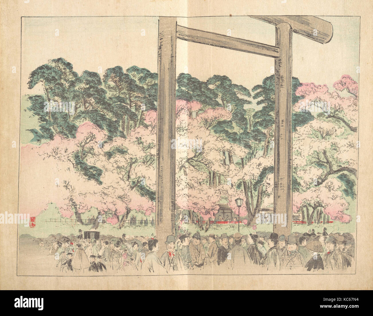 Frontispiece illustration from the literary magazine Bungei kurabu ...