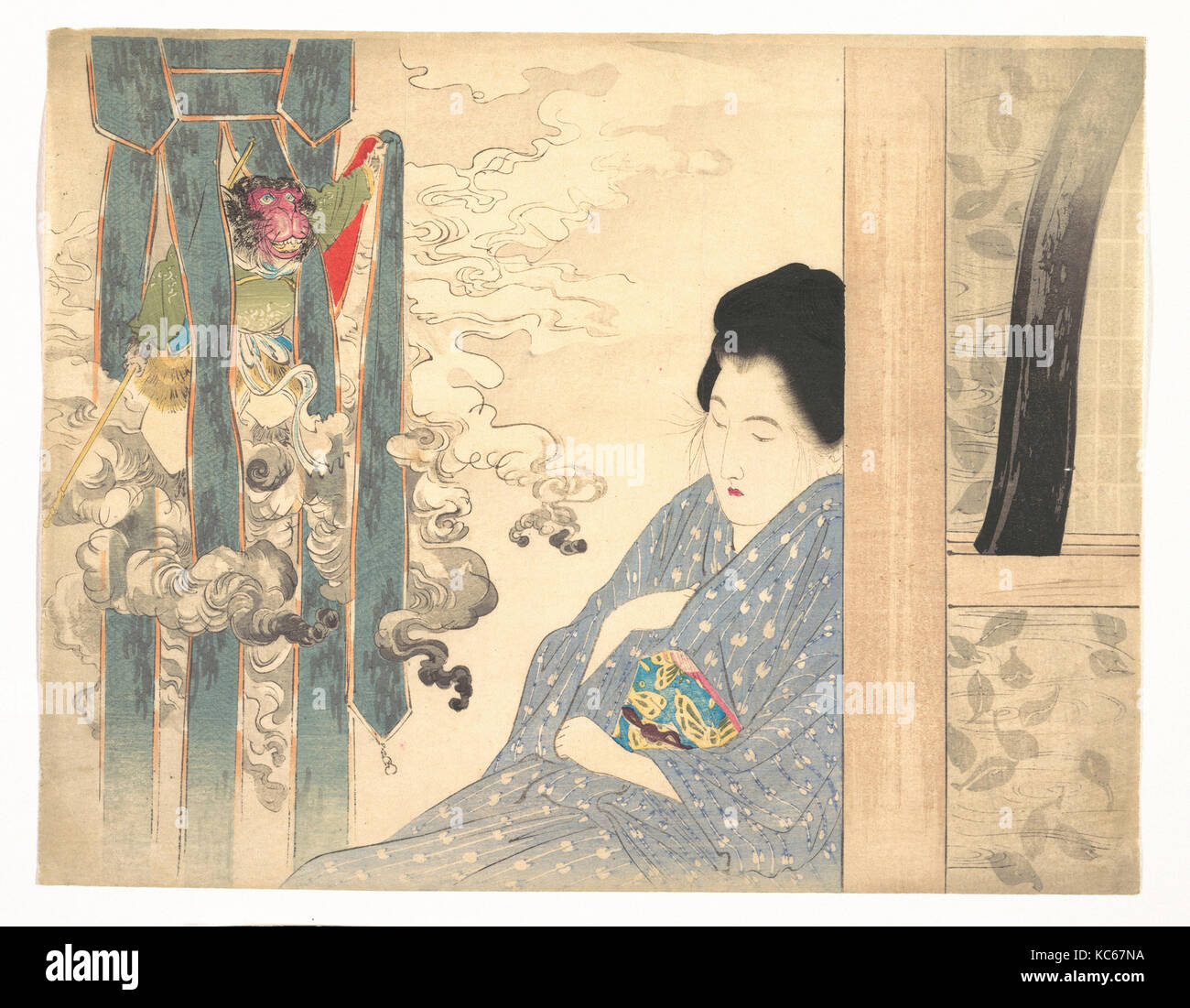 (Frontispiece to) "Fukuro Monogatari", (by) Izumi Kyoka, Frontispiece ...
