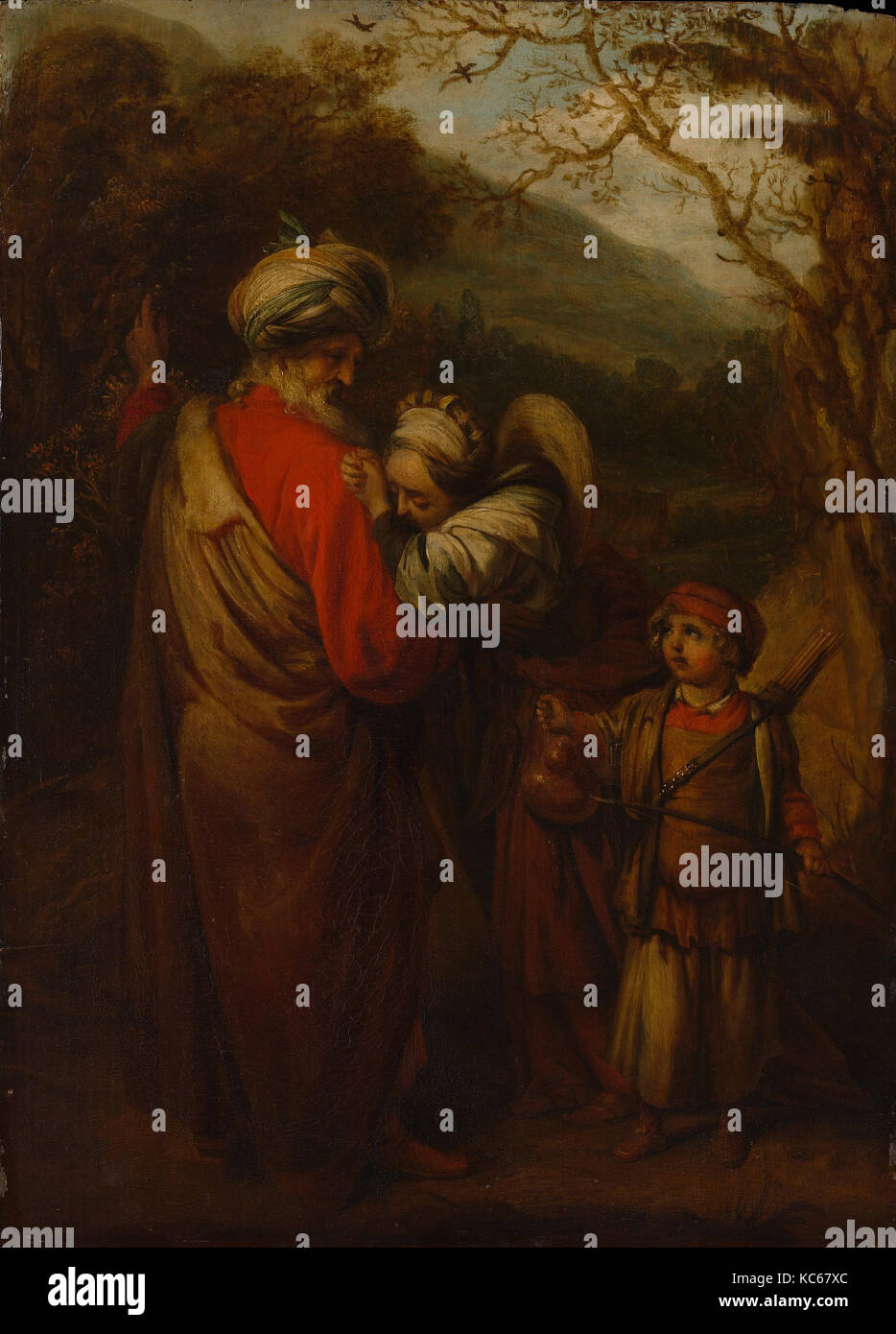 Abraham Dismissing Hagar and Ishmael, Barent Fabritius, 1658 Stock ...