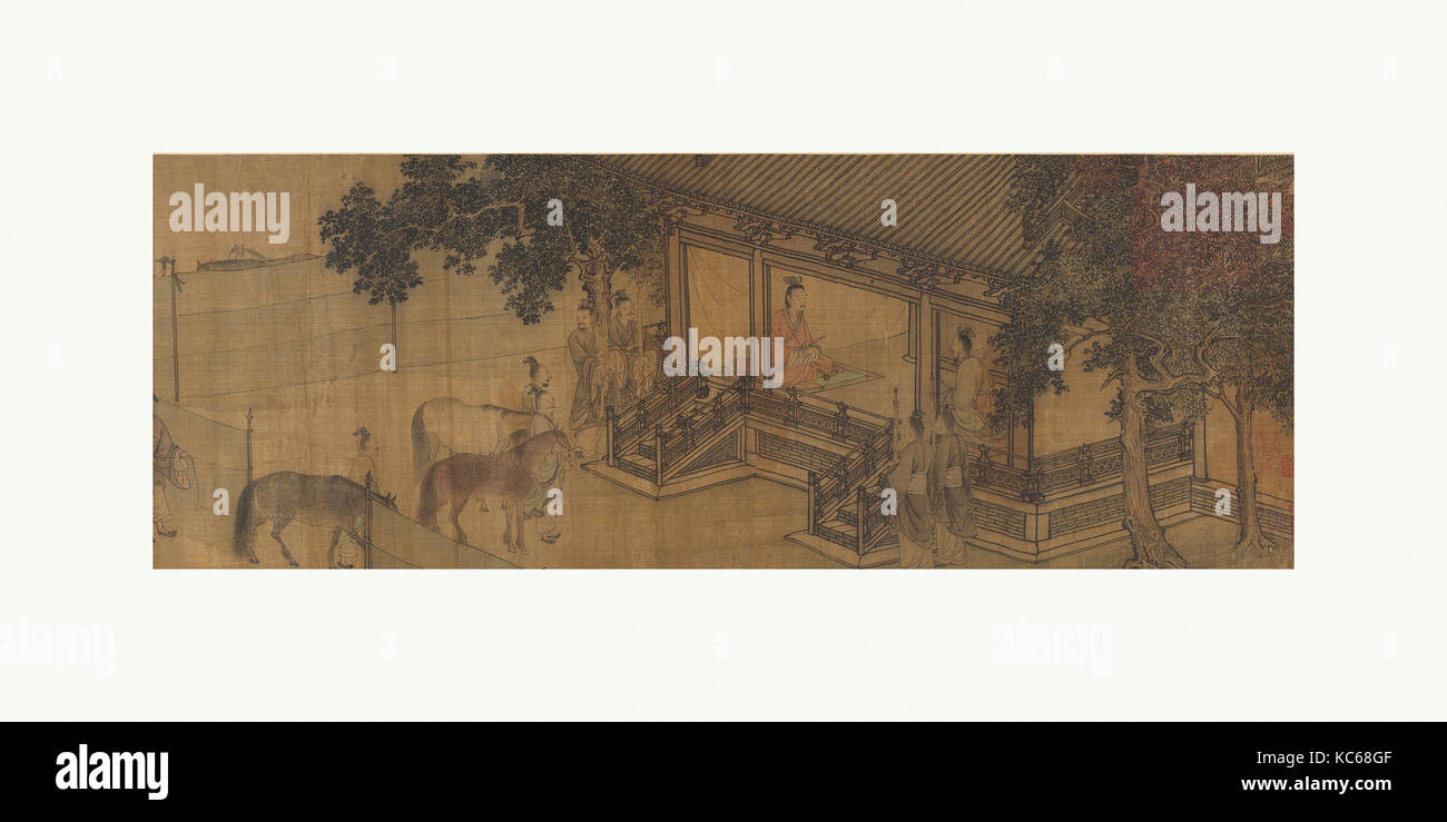 南宋 傳李唐 晉文公復國圖 卷, Duke Wen of Jin Recovering His State, Attributed to Li ...