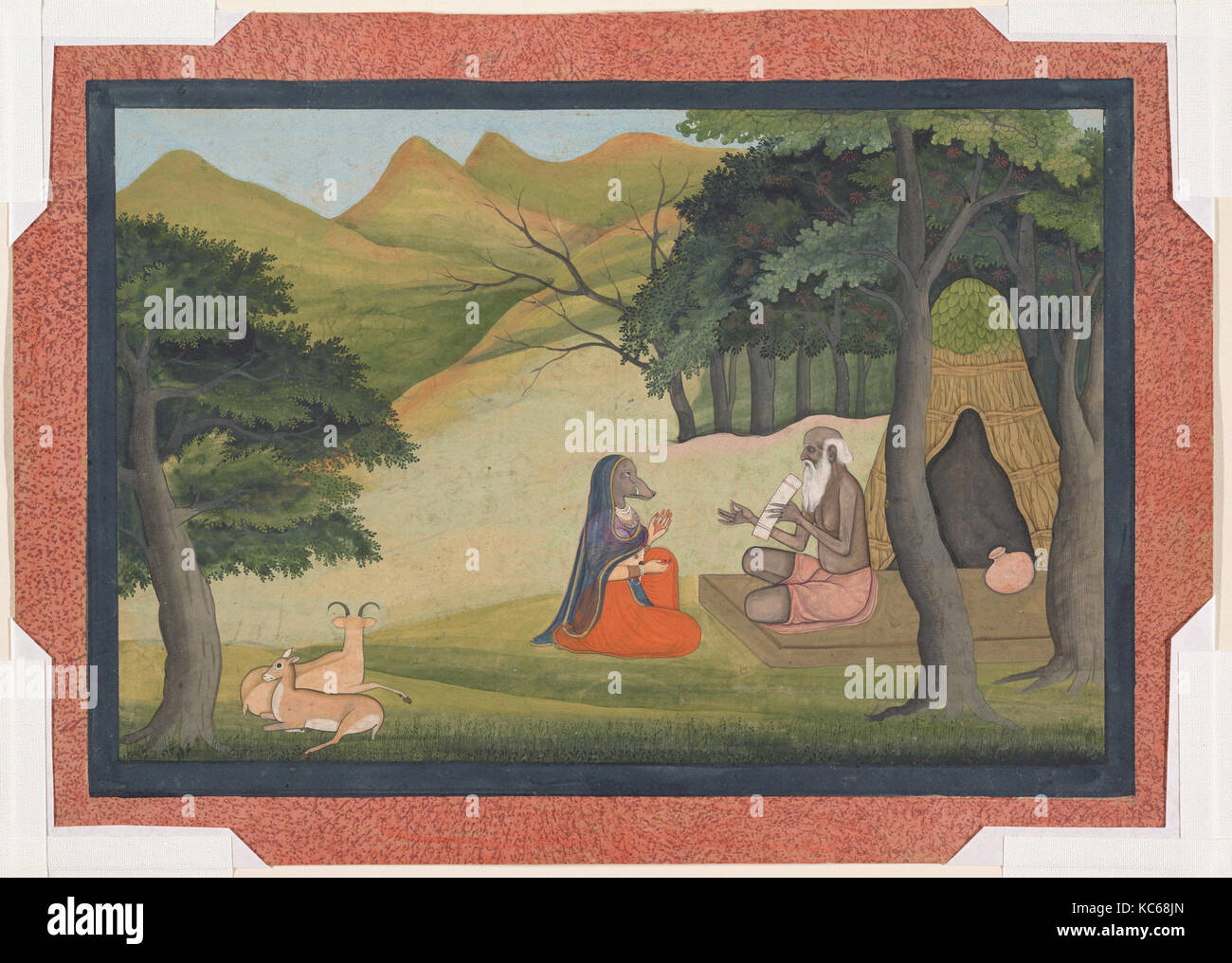 Queen Choladevi Before the Hermit-Sage Angiras: Page from a Dispersed ...