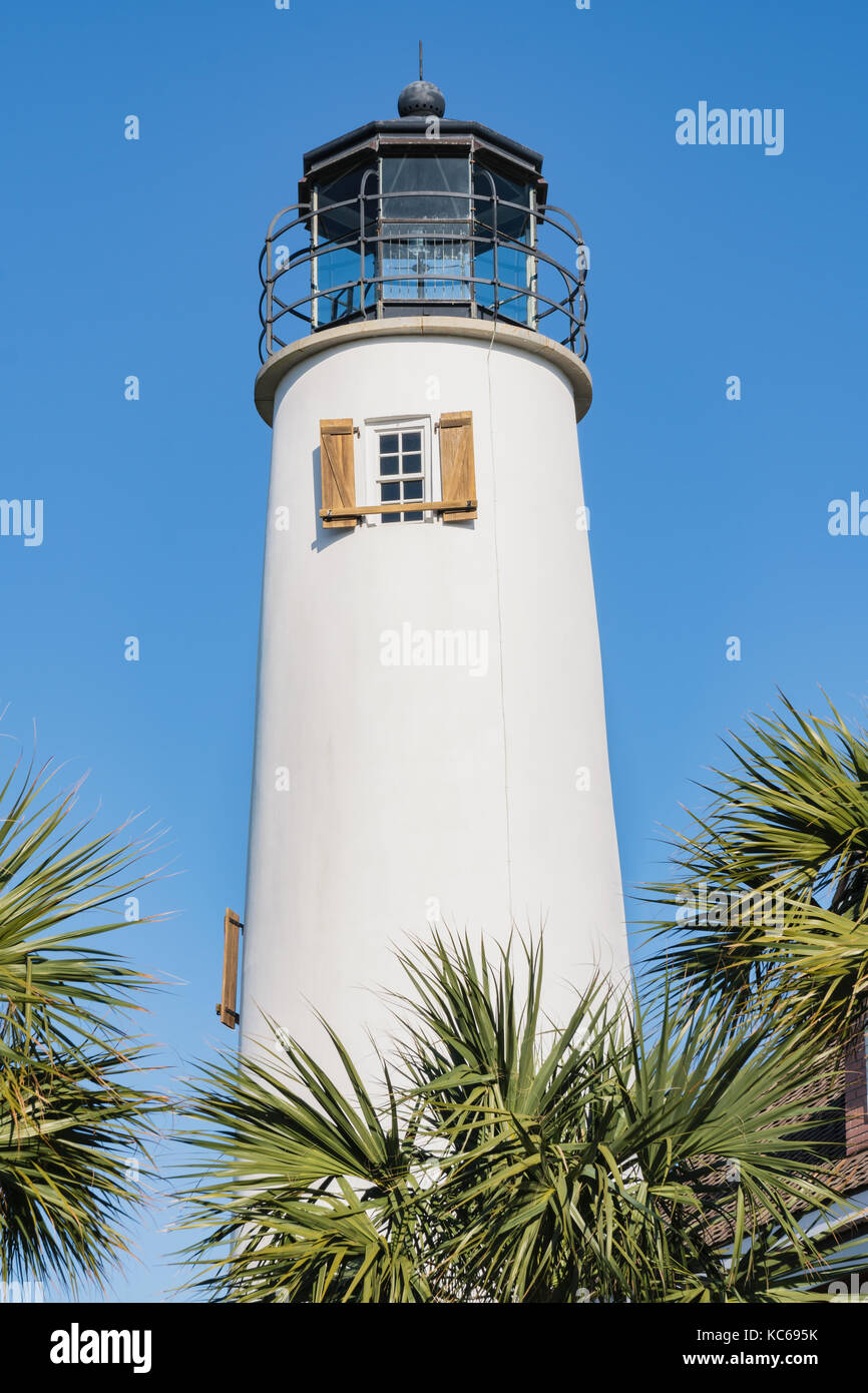 St george island lighthouse st hi-res stock photography and images - Alamy